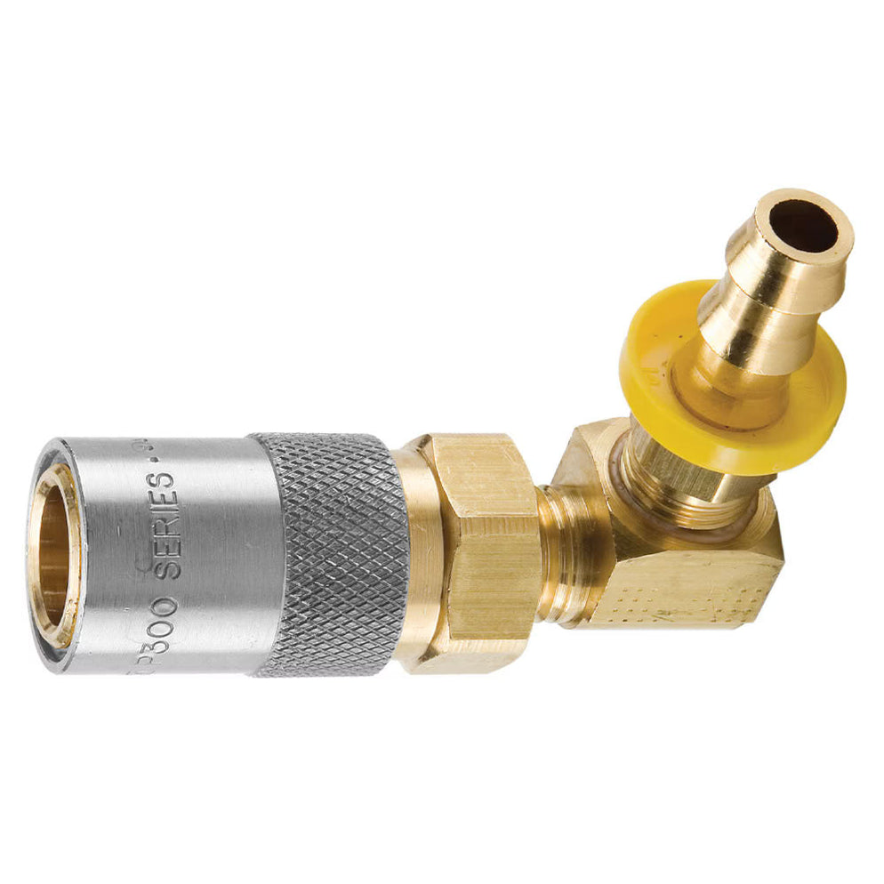 Acople Rápido Codo de 90° con Válvula Parker PC216AV-BP 1/4 in Push Lo| Suminregio Industrial