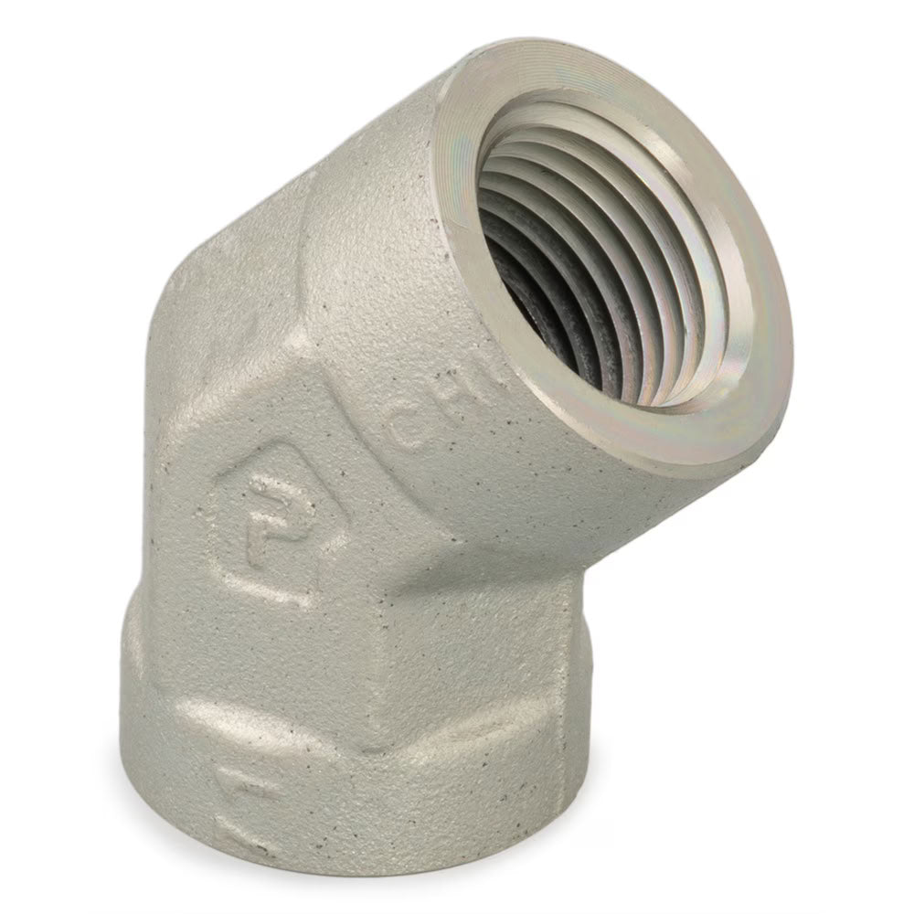 Codo de 45° Parker 1/4 DD45-S NPT Hembra en Acero| Suminregio Industrial