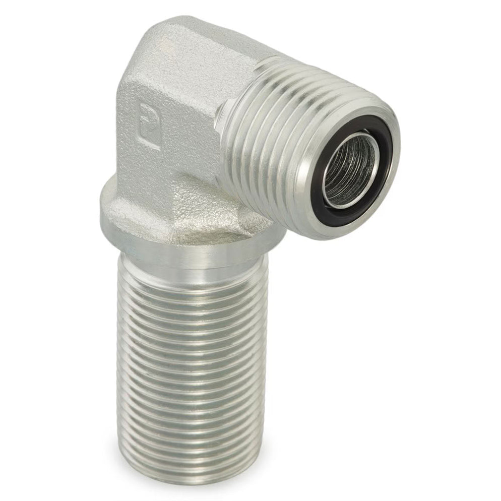Codo de 90° Parker 6 WELO-WLNL-S Bulkhead O-Ring Face Seal de 3/8 in M ...
